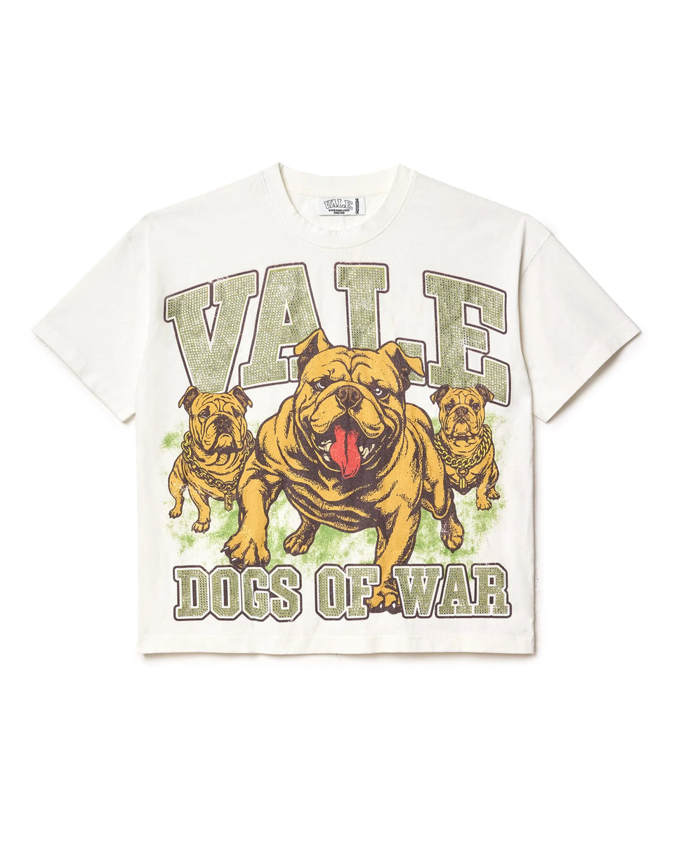 WHITE WAR DOG BLING TEE – Token Miami