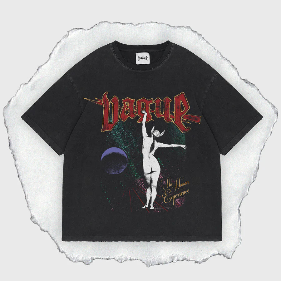 Vague Studios HUMAN EXPERIENCE TEE [VINTAGE BLACK – Token Miami