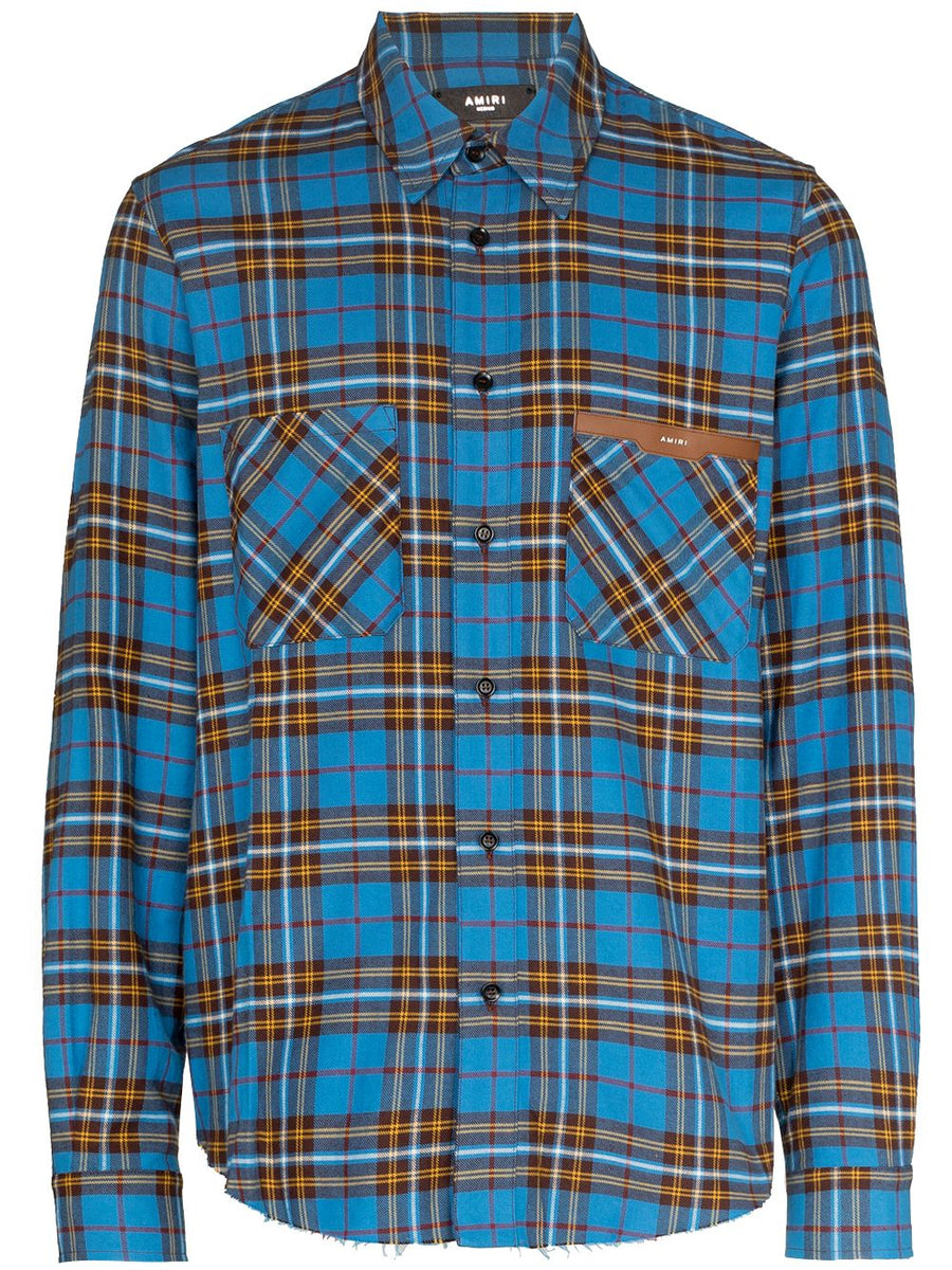 Amiri Logo-Patch Check Flannel Shirt – Token Miami