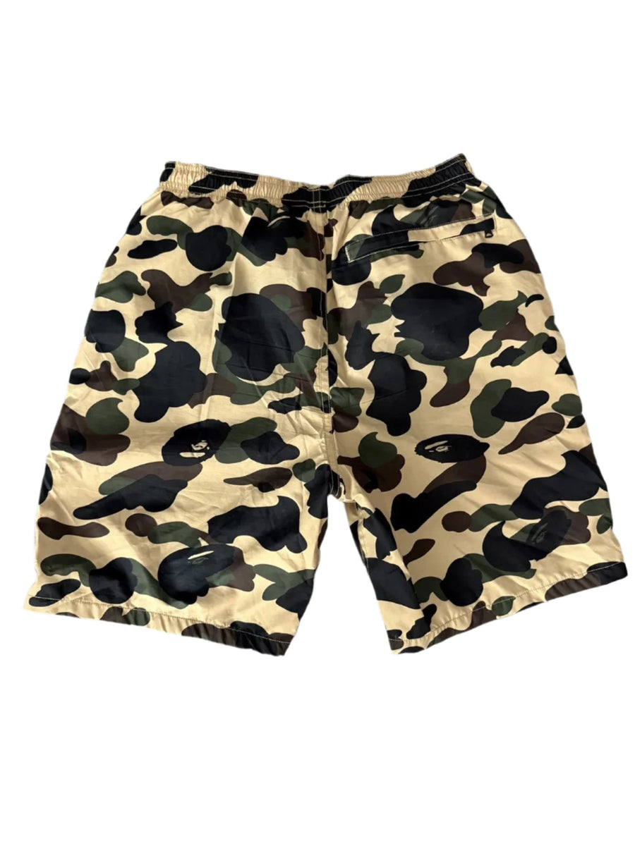 Bape 1st Camo Beach Shorts Yellow – Token Miami