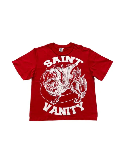 Saint Vanity Red/White Tee – Token Miami