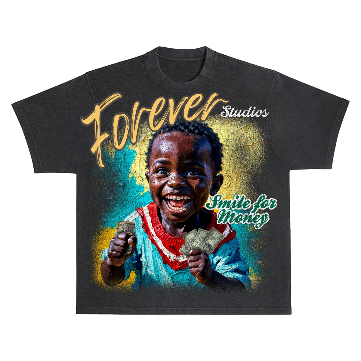 Smile For Money Tee Black – Token Miami