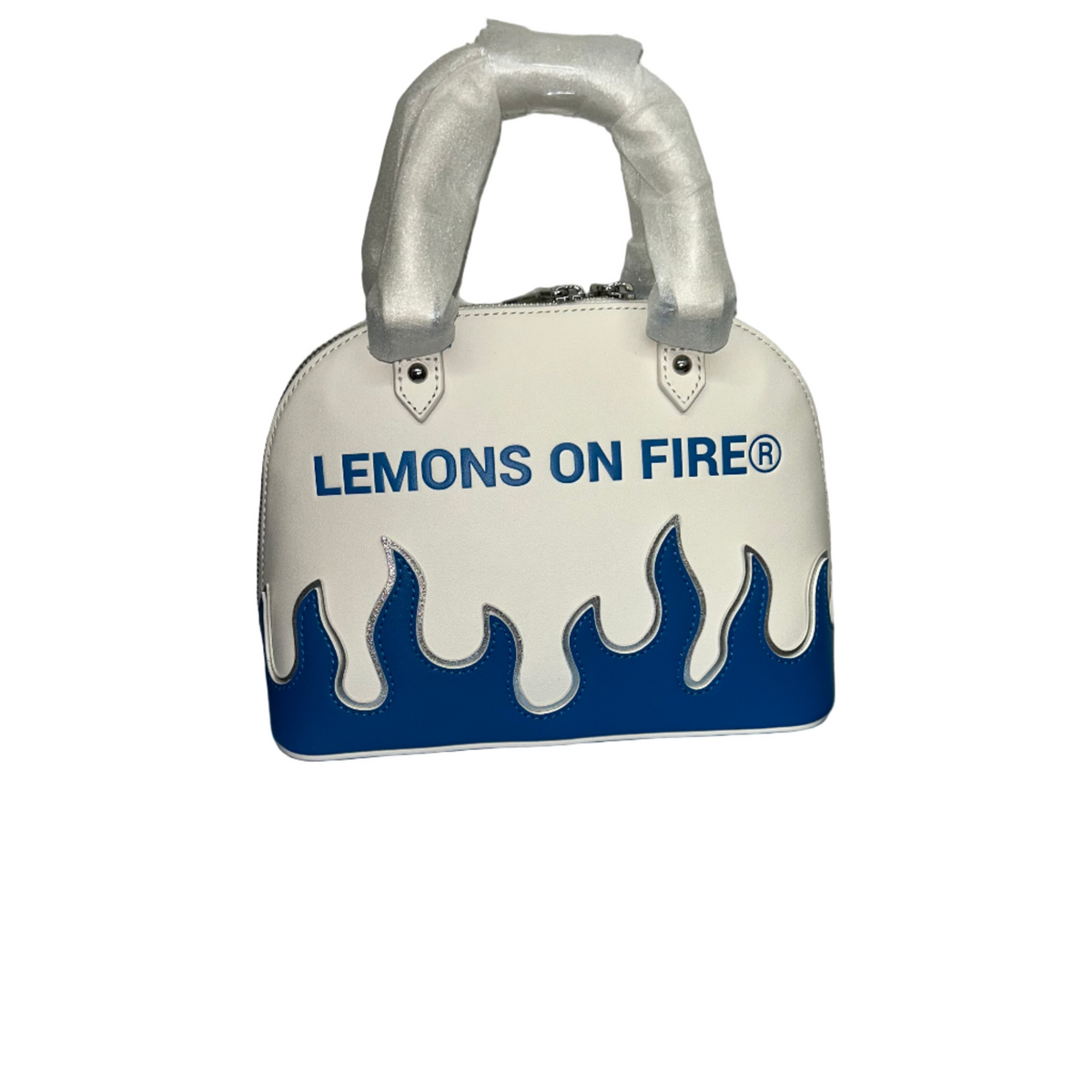 LEMONS ON FIRE Handbag White/Blue – Token Miami