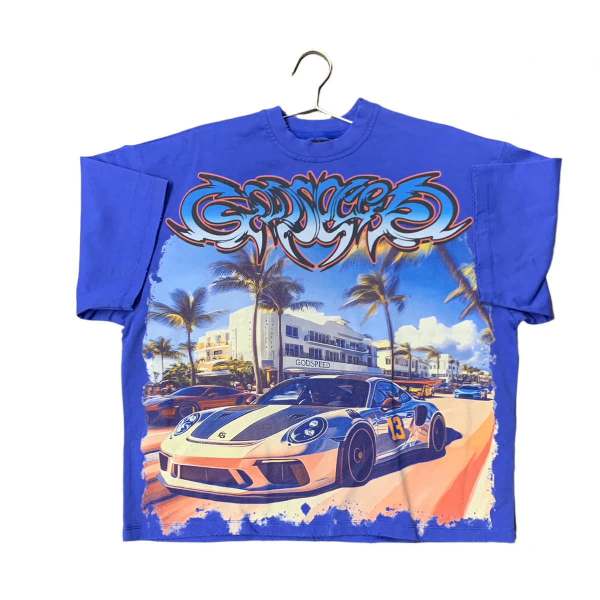 Godspeed Miami Exclusive Car T-Shirt Blue – Token Miami