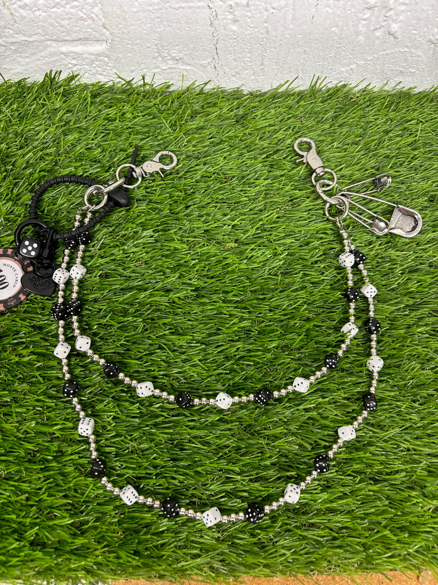 Black/White Dice Wallet Chain – Token Miami
