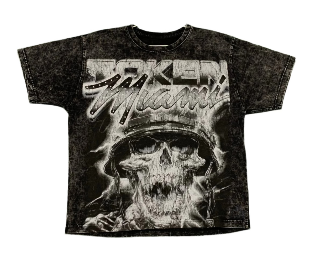 Token Skull T-shirt Black/White – Token Miami