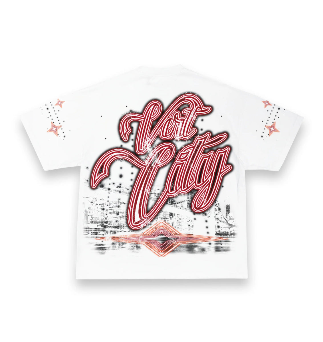 WHITE VERT CITY SHIRT – Token Miami