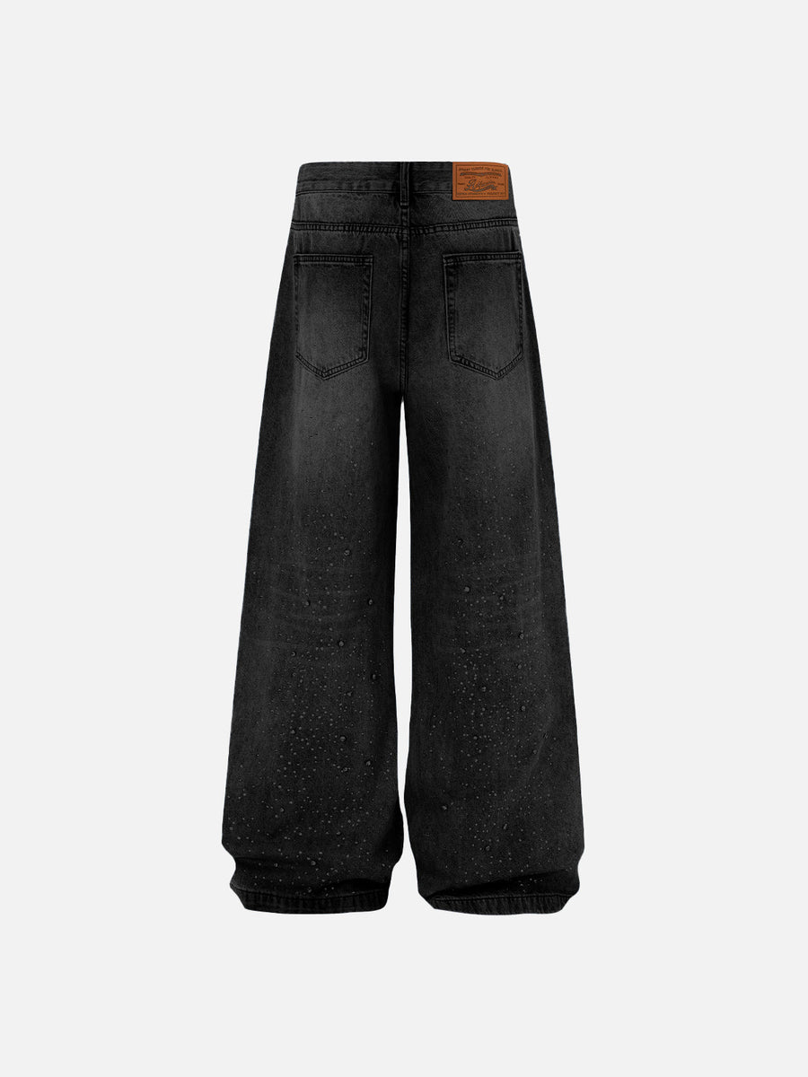 AELFRIC EDEN RHINESTONE BAGGY JEANS 'BLACK' – Token Miami