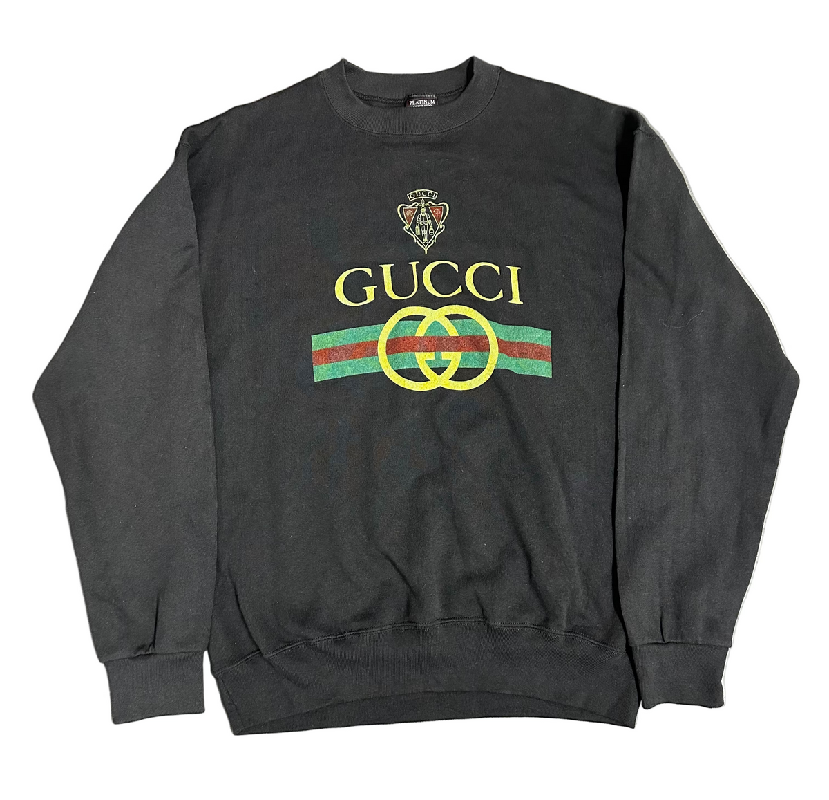 BOOTLEG Gucci Black Crewneck – Token Miami