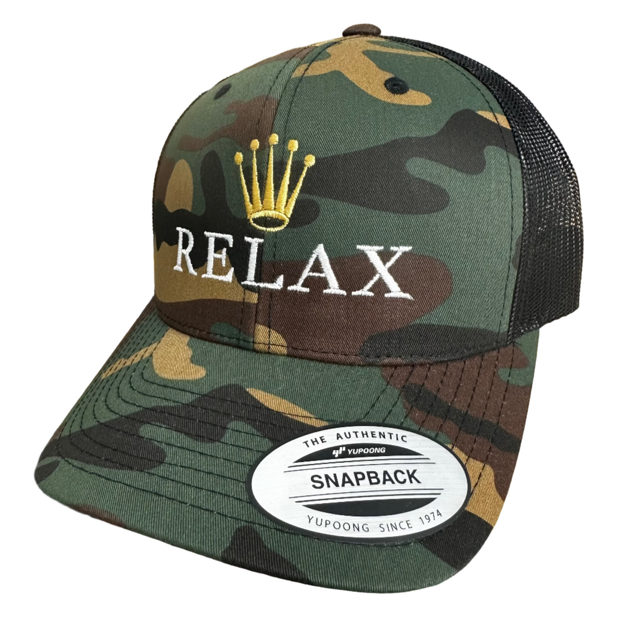 RELAX CAMO TUCKER HAT – Token Miami
