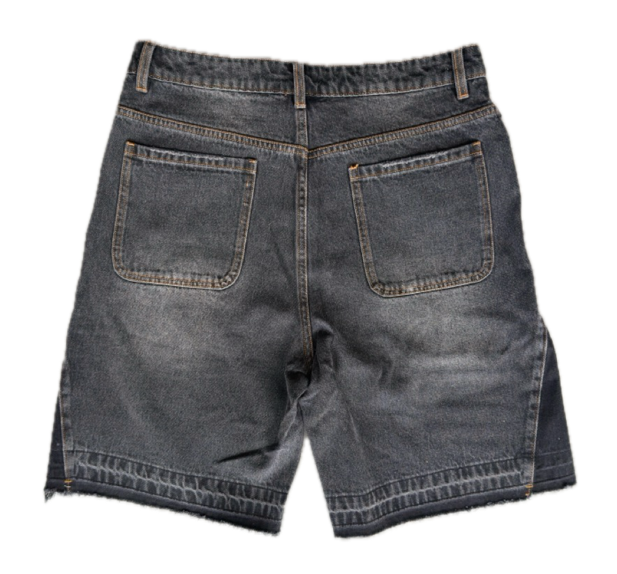 Patch Work Jorts (Black) – Token Miami