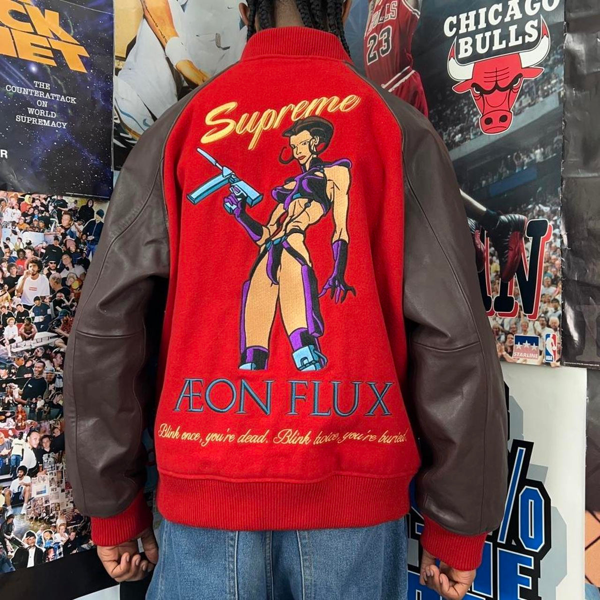 Supreme Aeon Flux Varsity Jacket – Token Miami