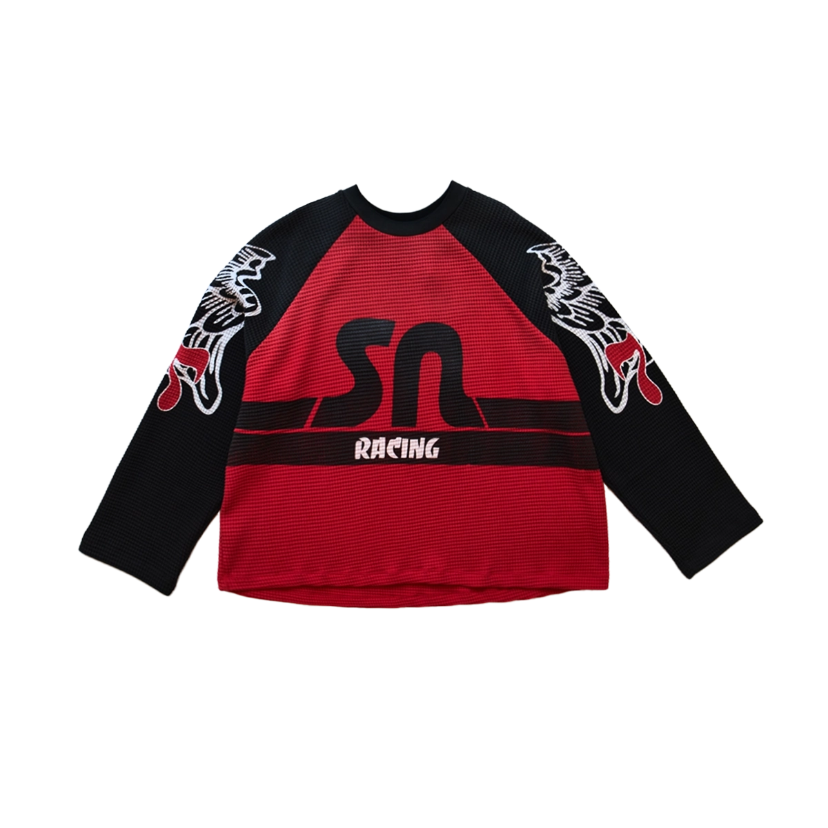 SATOSHI NAKAMOTO SATOSHI WINGS LONGSLEEVE SHIRT RED – Token Miami