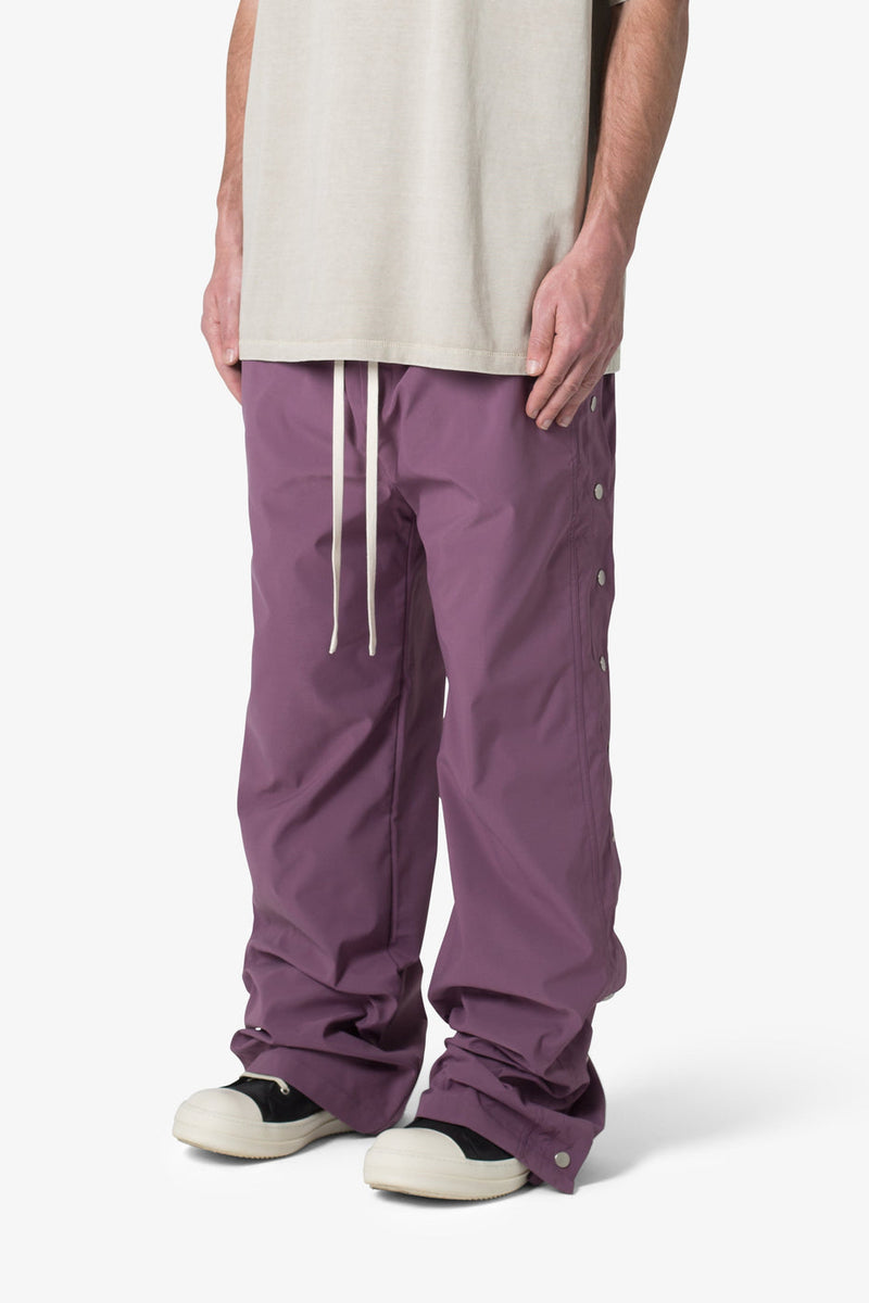 MNML Side Snap Nylon Pants Mauve – Token Miami