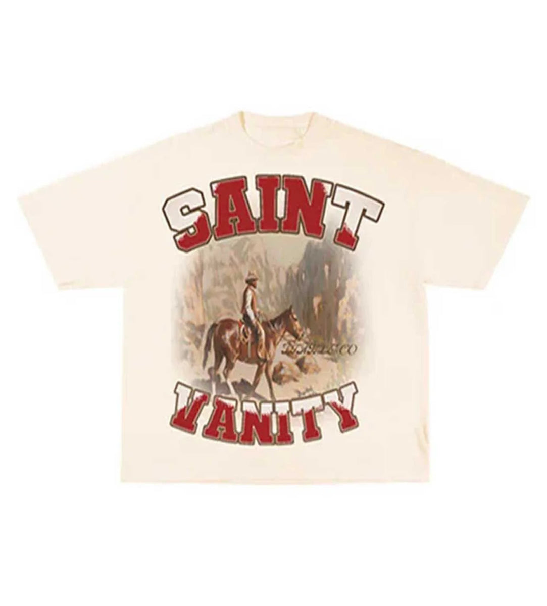 SAINT VANITY STABLE 2.0 TEE CREAM – Token Miami