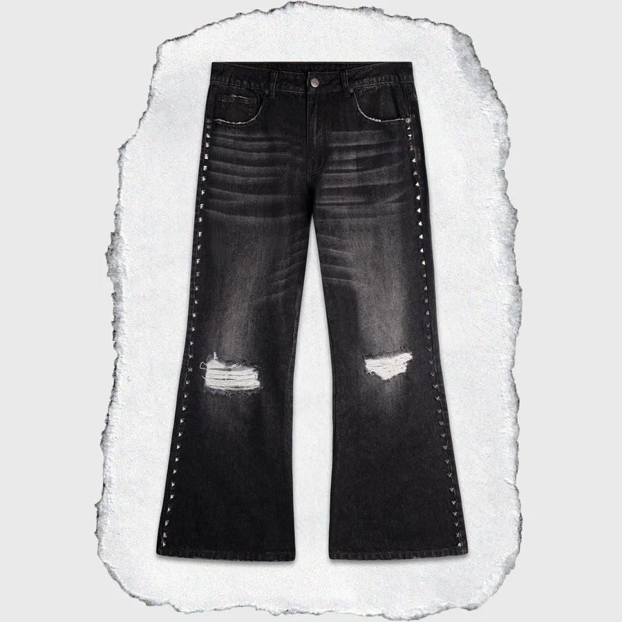 '85 FLARED DENIM [VINTAGE BLACK] – Token Miami
