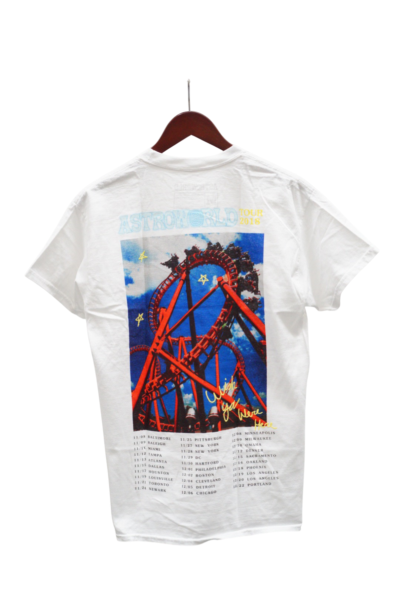 Travis Scott Astroworld Tour Roller Coaster Tee White – Token Miami