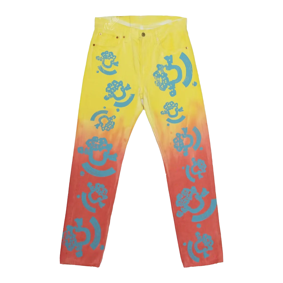 Denim Tears BSTROY 501 Jeans Multi Gradient "Yellow/Orange/Blue ...